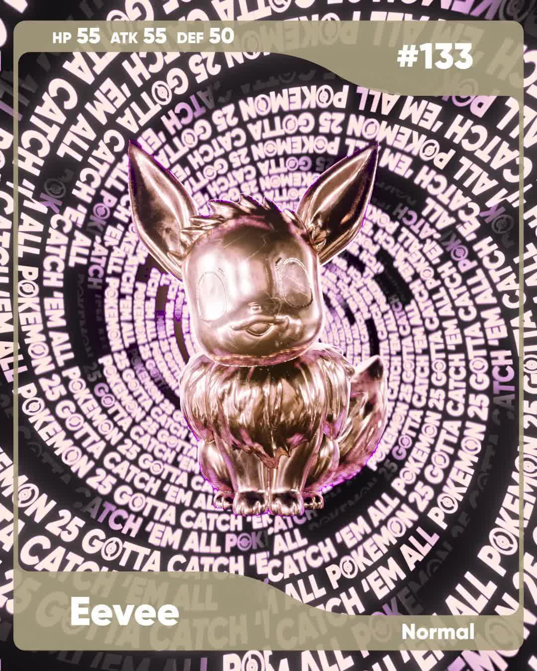 GOLD EEVEE | POKEMON CRYPTO CARD | Foundation