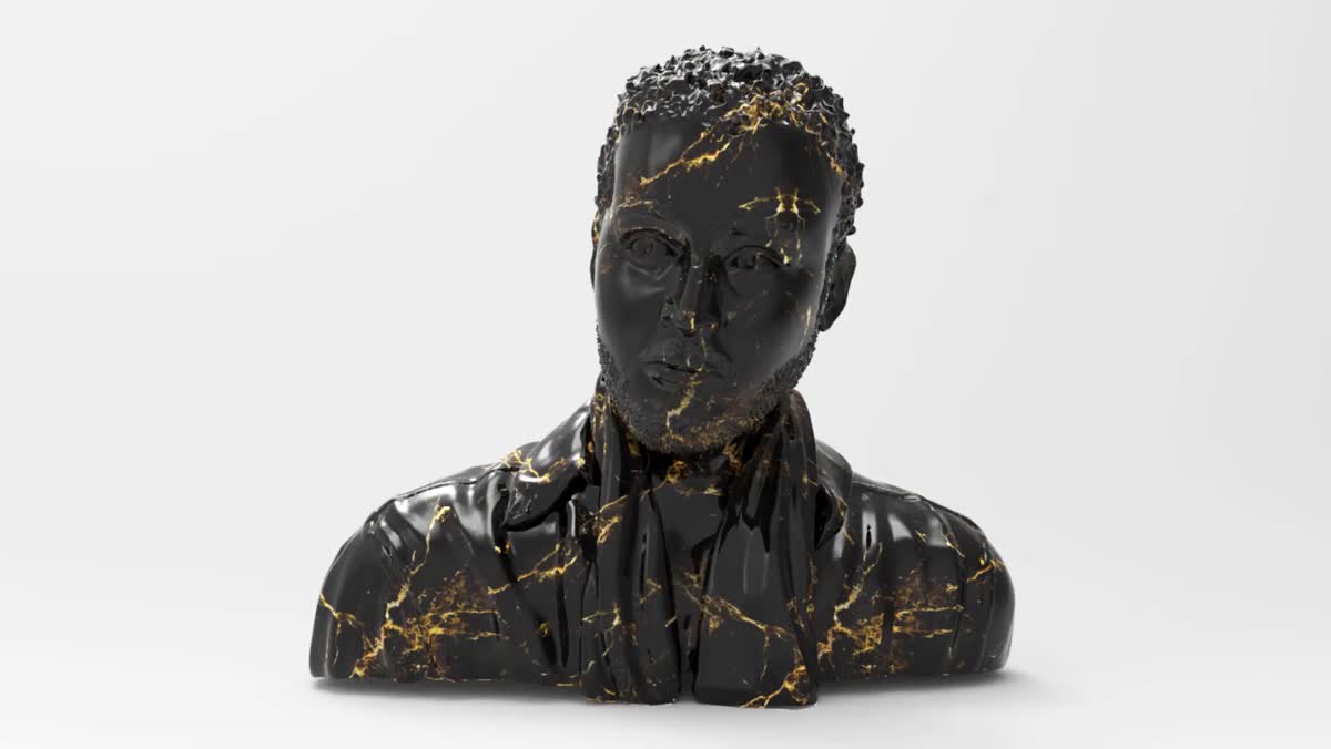 Emperor Koceila Chougar - Black Marble Sculpture | Foundation